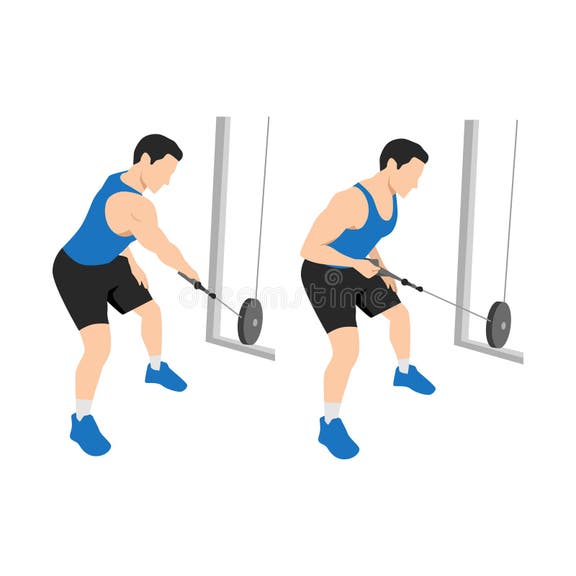 Man Doing Body Cable Exercise Stock Illustrations – 99 Man Doing Body ...