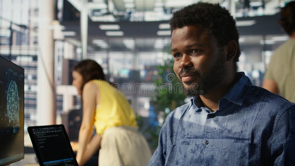 Man Doing Data Entry, Typing on Keyboard on Computer in Office Stock ...