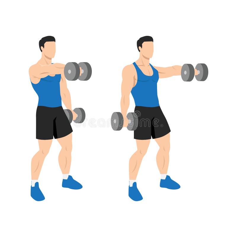 Front Raise Exercise Stock Illustrations – 126 Front Raise Exercise ...