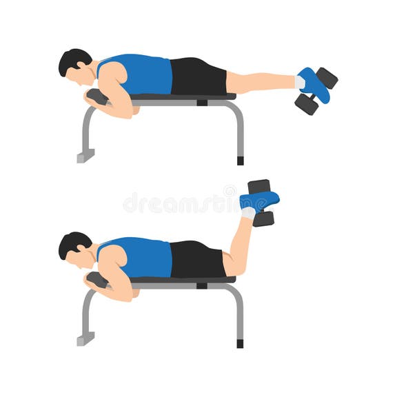 Hamstring Exercise Curl Stock Illustrations – 35 Hamstring Exercise ...