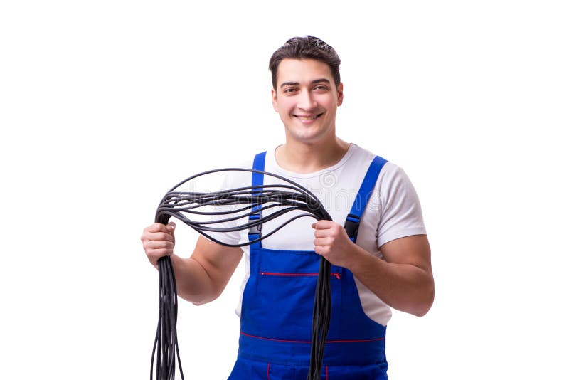 The Man Doing Electrical Repairs Stock Photo - Image of checking ...