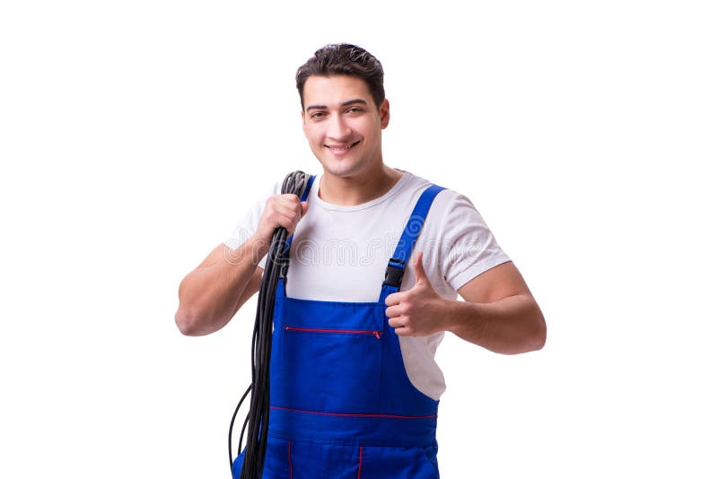 The Man Doing Electrical Repairs Stock Image - Image of fixing ...