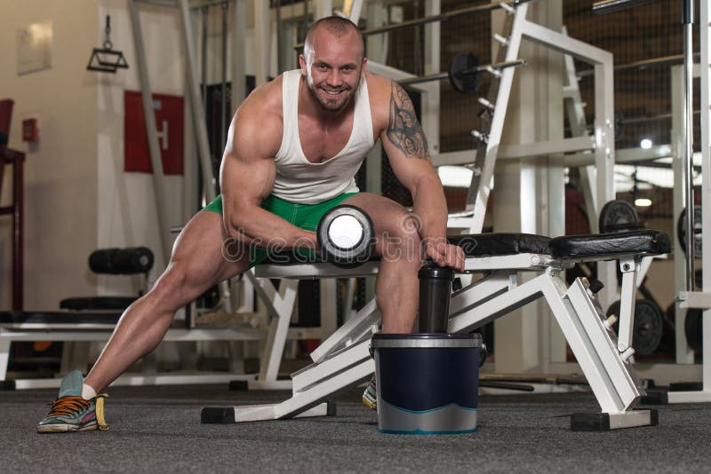 Man Doing Exercise Biceps Pills Dope Stock Photos - Free & Royalty-Free ...