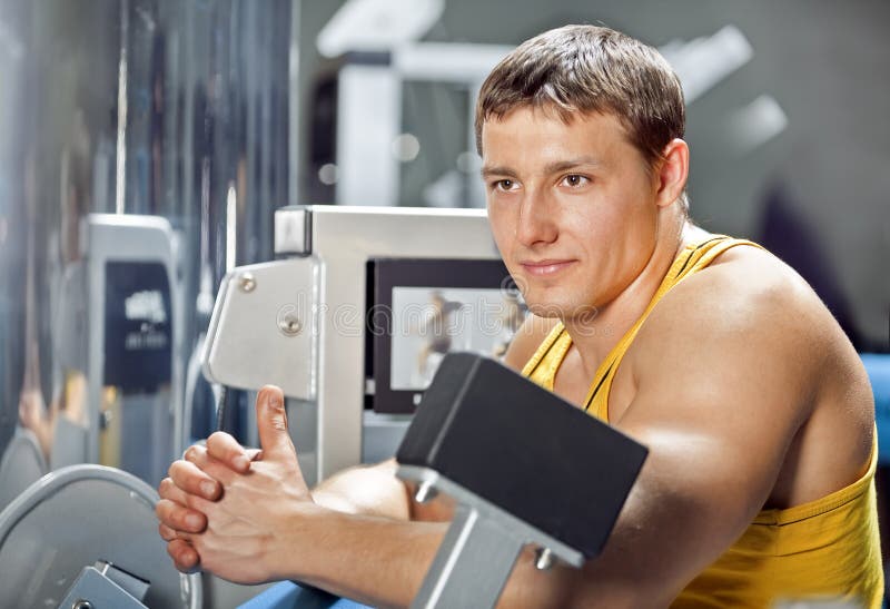 Man doing exercises stock photo. Image of builder, male - 24259328