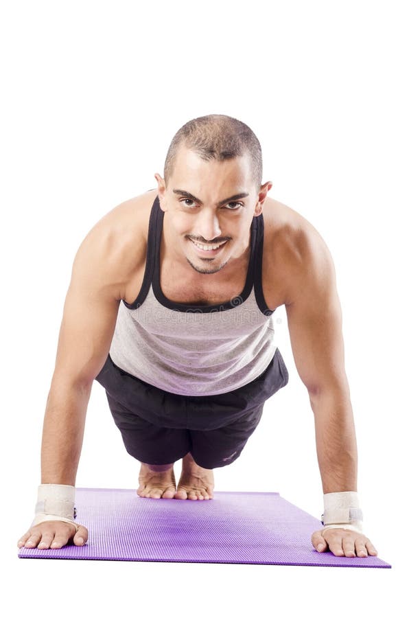 Man doing exercises stock photo. Image of beautiful, healthy - 28786272
