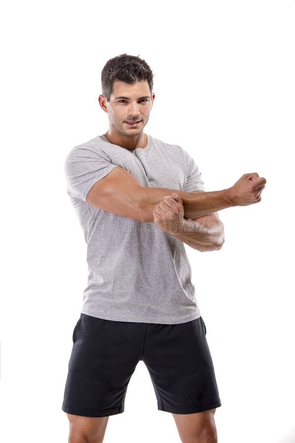 Man doing exercises stock image. Image of active, healthy - 36231357