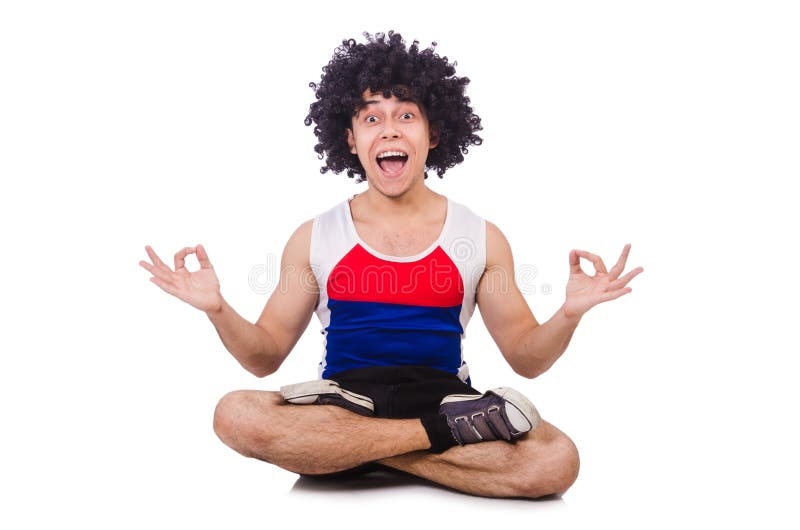 Man doing exercises stock image. Image of fitness, slim - 42203997