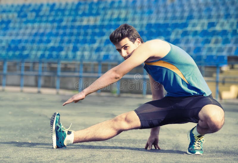 Man doing exercises stock photo. Image of physical, portrait - 60898034