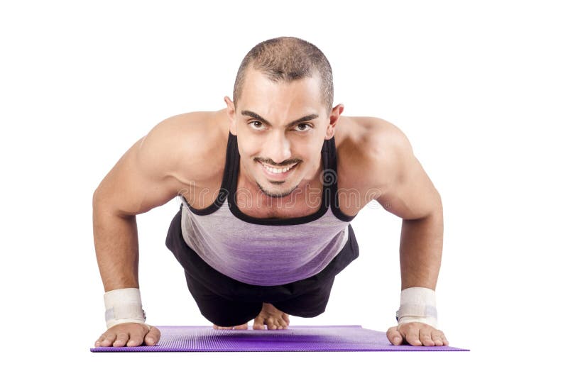 Man doing exercises stock image. Image of happy, active - 29210041