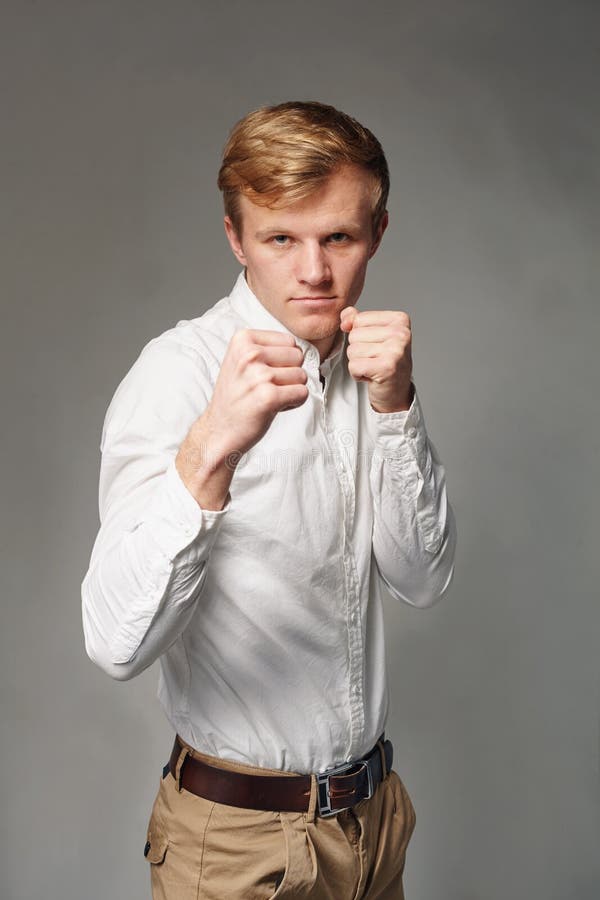 Man doing fighting stance stock photo. Image of person - 80572150