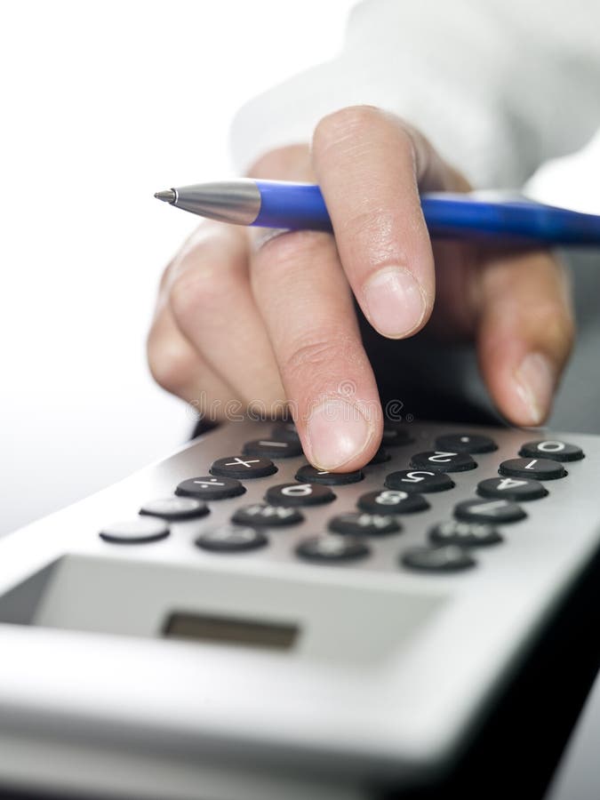 Man Doing Financial Calculations Stock Image - Image of advisor, hand ...