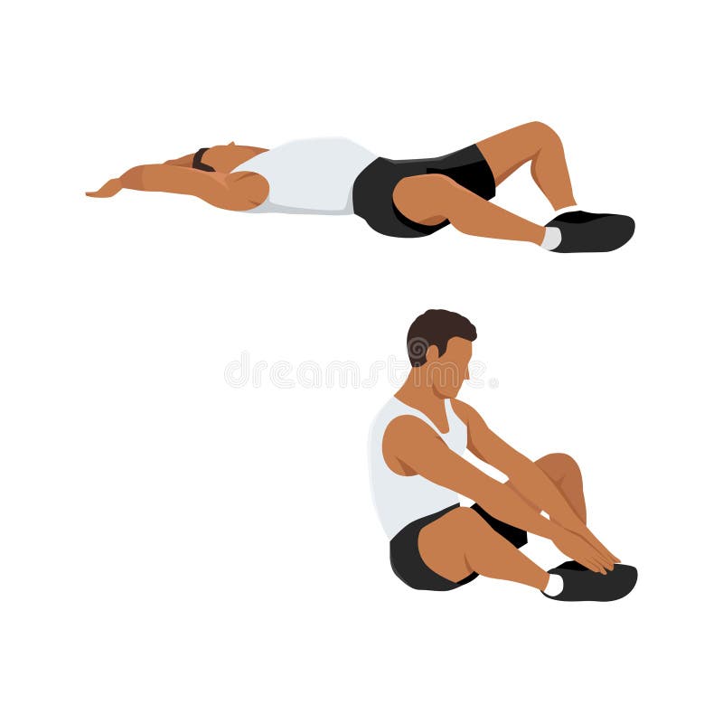 Sit Up Exercise Stock Illustrations – 418 Sit Up Exercise Stock ...