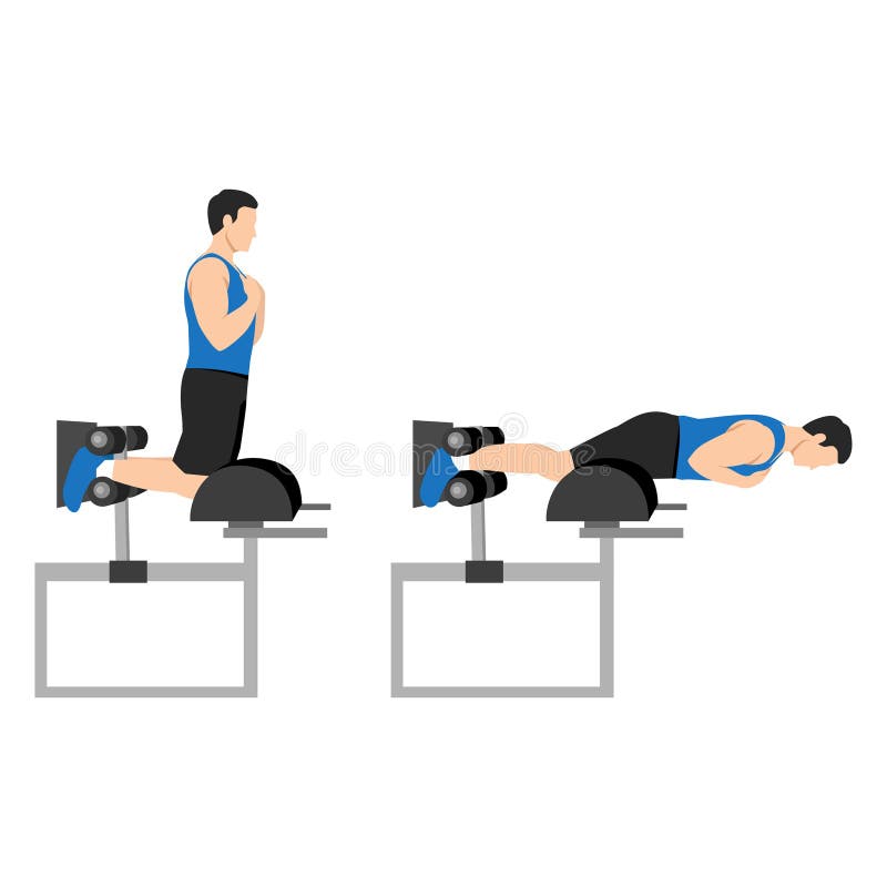 Man Doing Glute Ham Raise Exercise. Glute Ham Developer Back Extension ... Man Doing Glute Ham Raise Exercise. Glute Ham Developer Back Extension ...