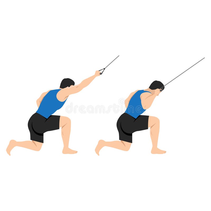 Half Kneeling Lat Pulldown Exercise Stock Illustrations – 2 Half ...