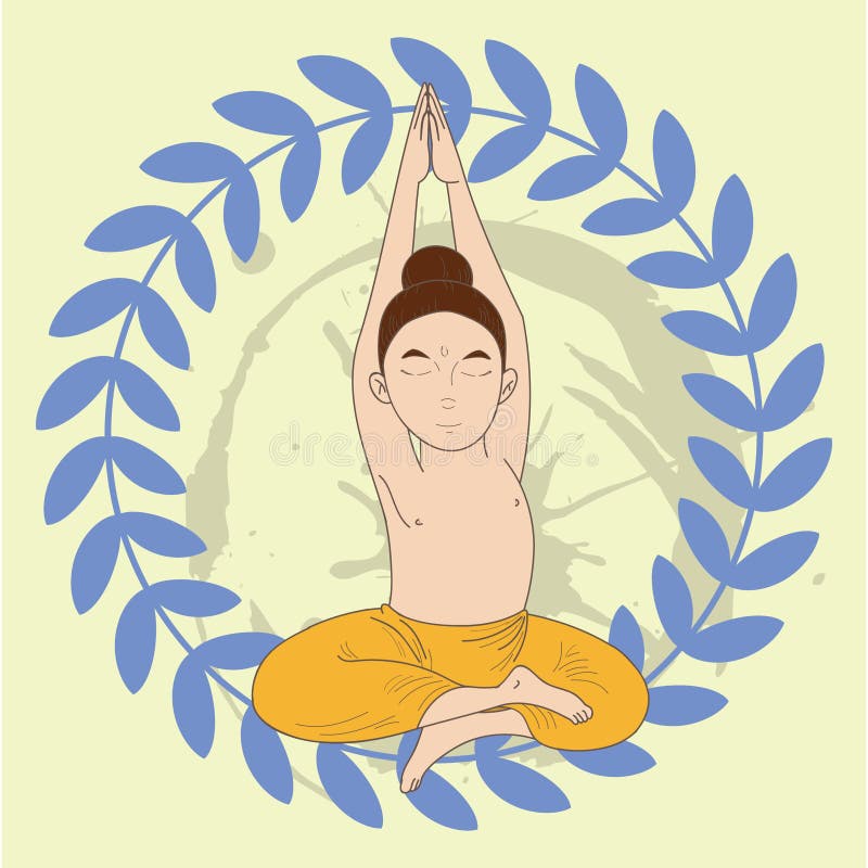 Half Lotus stock illustration. Illustration of stillness - 94336494