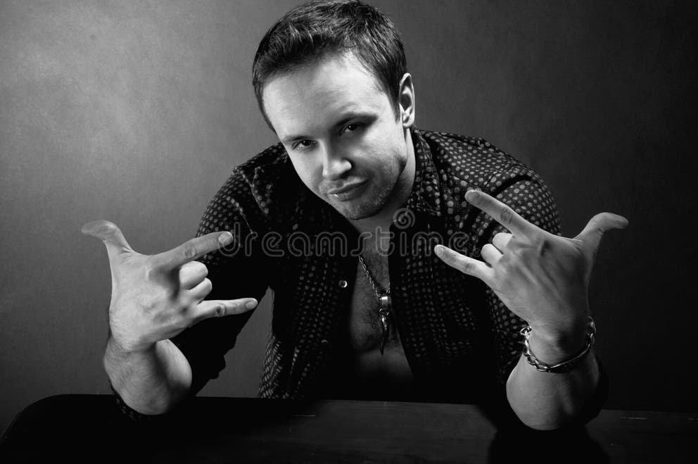 Man doing hand gestures stock image. Image of look, person - 27755321
