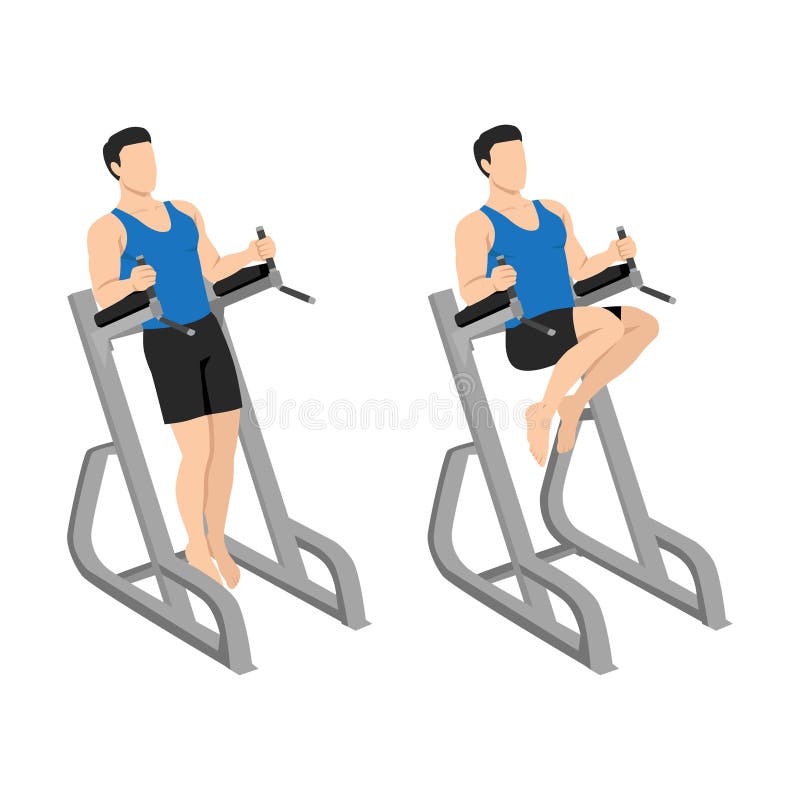 Hanging leg raise exercise stock vector. Illustration of yoga - 145550635