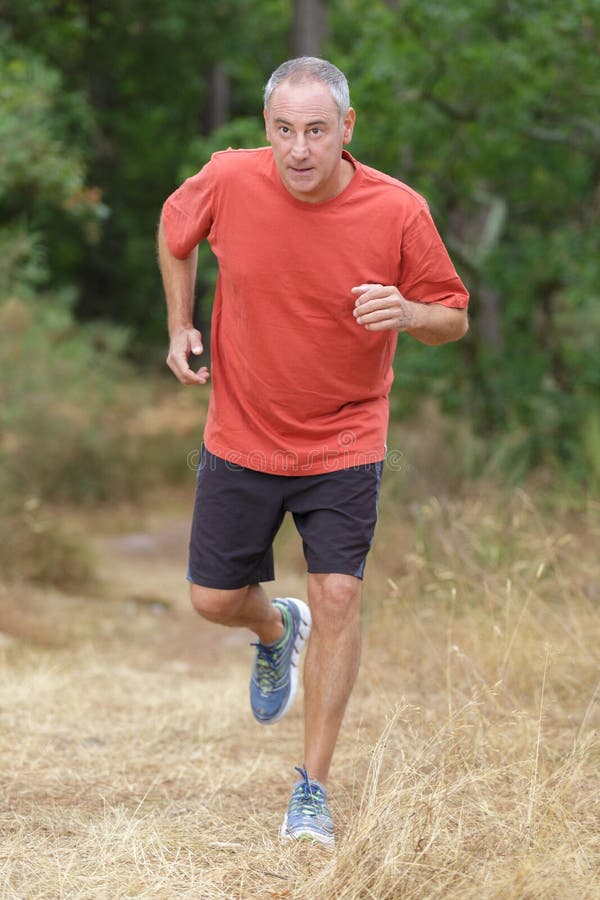 Man doing daily run stock image. Image of trail, outdoors - 186440109