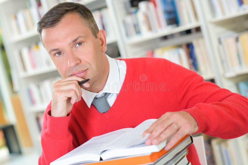 Man doing history research stock image. Image of investigation - 263894729