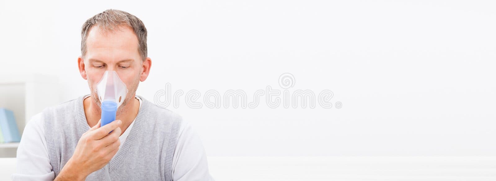 Man doing inhalation stock photo. Image of inhaler, male - 40194808