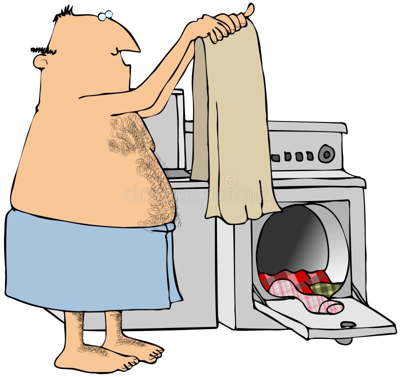Man Doing Laundry stock illustration. Illustration of housework - 8506859