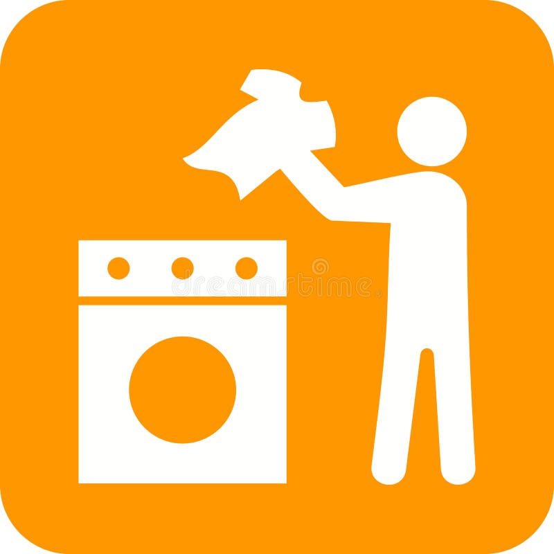 Man Doing Laundry stock vector. Illustration of cleaning - 99935877