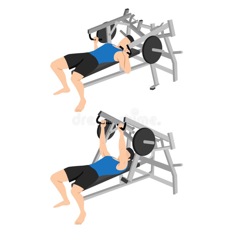 Chest Press Machine Stock Illustrations – 246 Chest Press Machine Stock ...