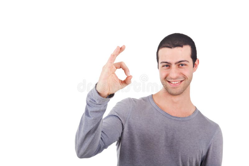 Man doing ok sign stock image. Image of businessman, people - 18085277