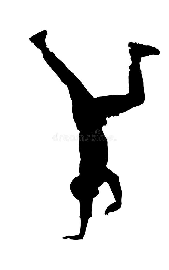 One Handed Handstand Silhouette
