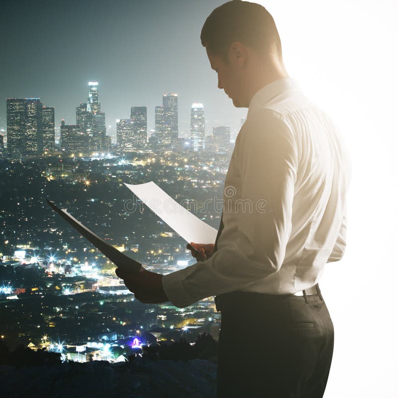 Man doing paperwork stock photo. Image of office, adult - 80980990