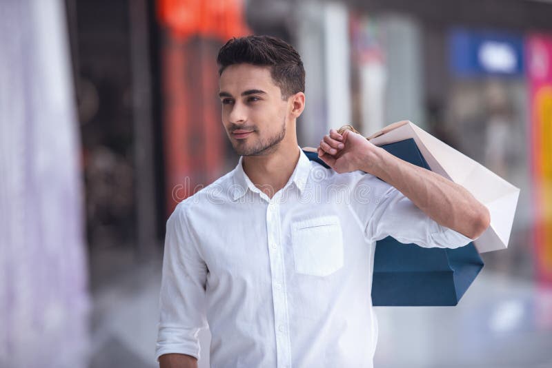 Man doing shopping stock photo. Image of lifestyle, look - 292724968