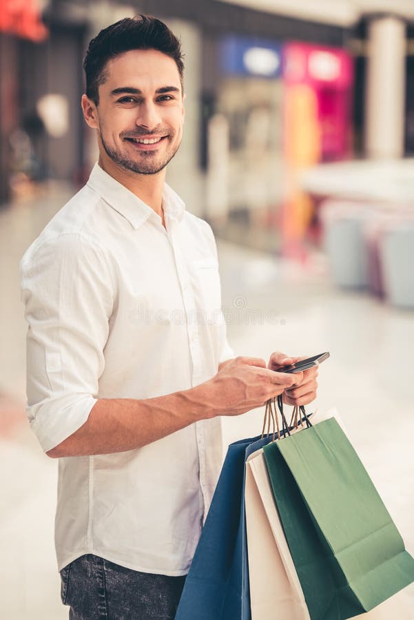 Man doing shopping stock photo. Image of client, people - 88601856