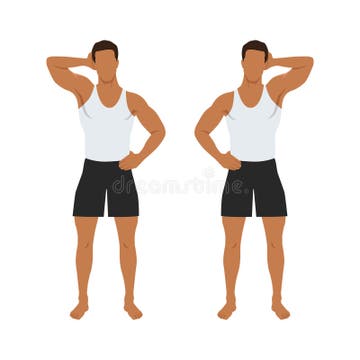 Neck Stretch Exercise Stock Illustrations – 540 Neck Stretch Exercise ...
