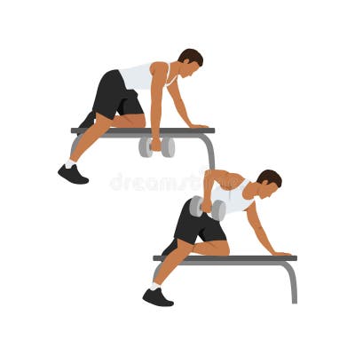 Bent Over Row Dumbbell Stock Illustrations – 51 Bent Over Row Dumbbell ...