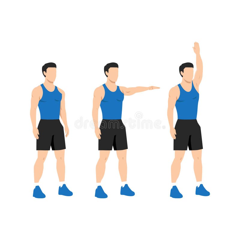 Front Raise Exercise Stock Illustrations – 96 Front Raise Exercise ...