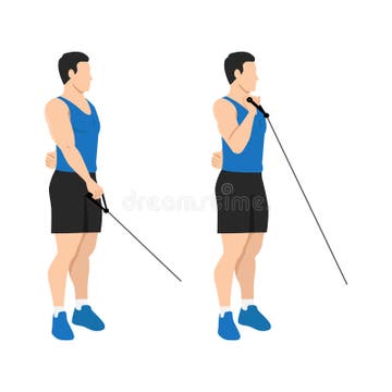Bicep Cable Curl Stock Illustrations – 24 Bicep Cable Curl Stock ...
