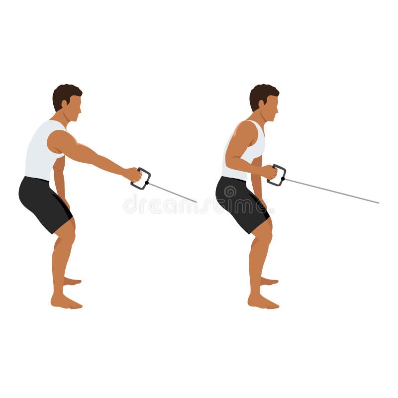 Cable Row Exercise Stock Illustrations – 65 Cable Row Exercise Stock ...