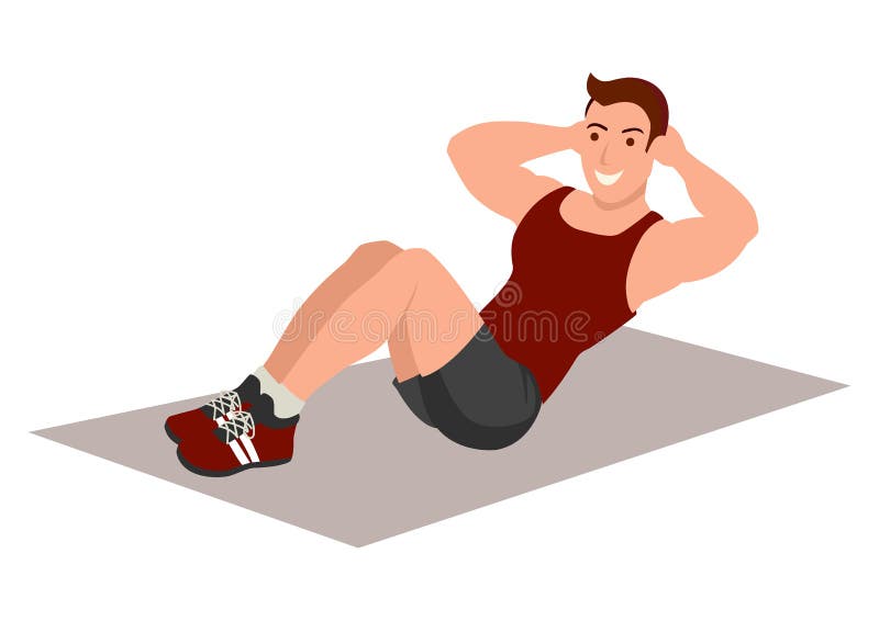 Man Doing Sit Ups Cartoon Vector Clipart Friendlystock Clip Art ...