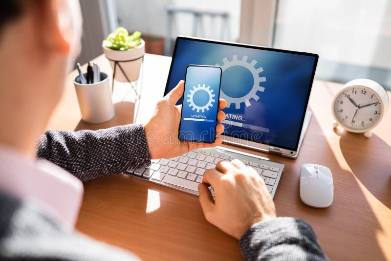 Software Update on Computer for Modish Version of Device Software Stock ...