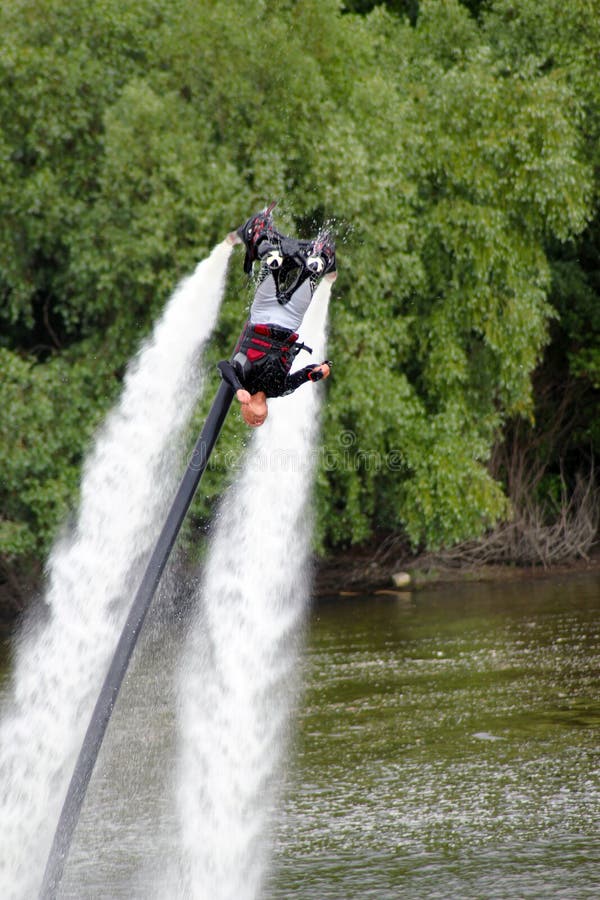 Man on Flyboard. Flyboard on the River Editorial Stock Image - Image of ...