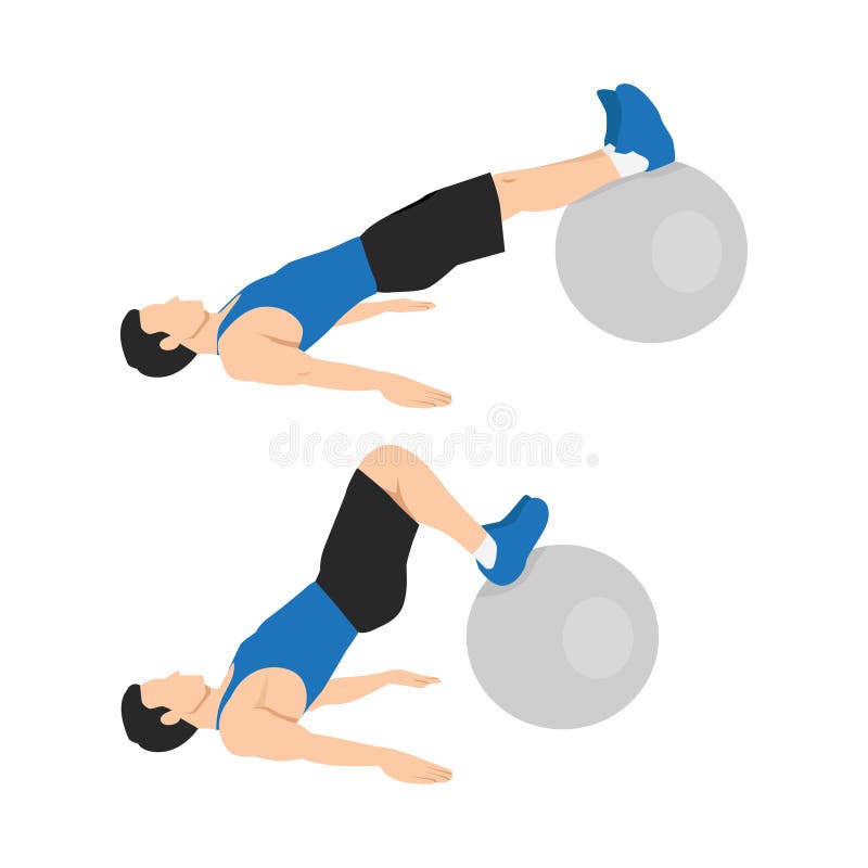 Hamstring Exercise Curl Stock Illustrations – 35 Hamstring Exercise ...