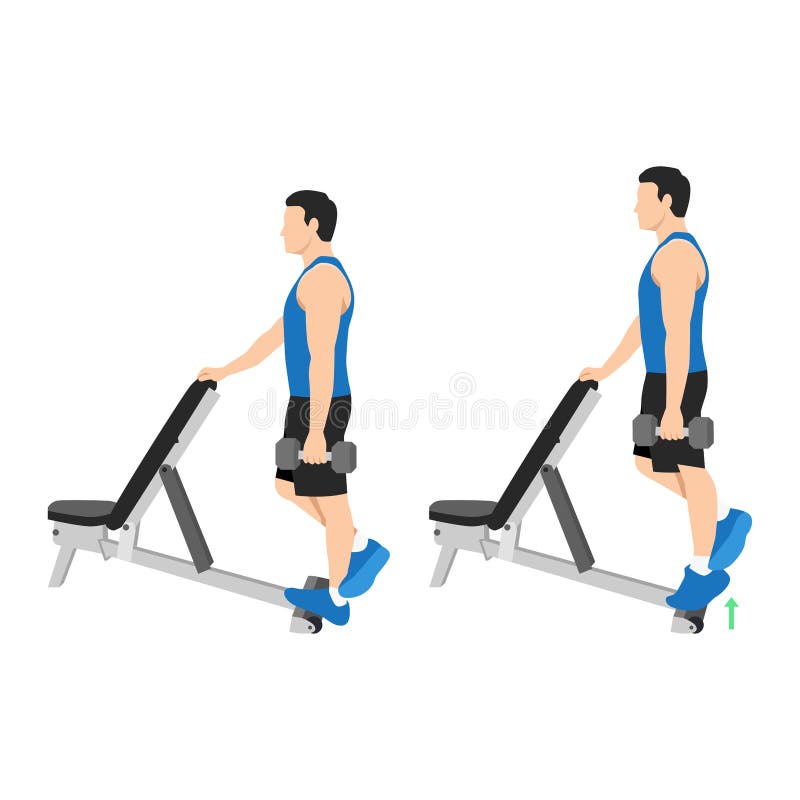 Man Doing Calf Raises Stock Illustrations – 21 Man Doing Calf Raises ...