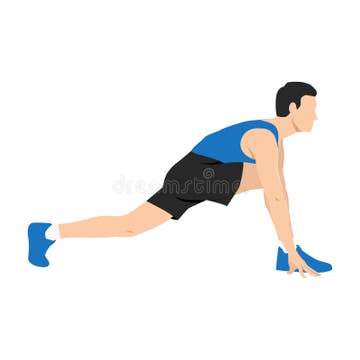 Low Lunge Stretch Exercise Stock Illustrations – 40 Low Lunge Stretch ...