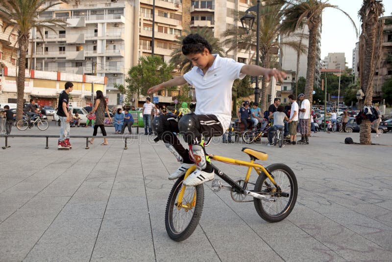Man Doing Stunt on a Bike, Lebanon Editorial Stock Photo - Image of ...