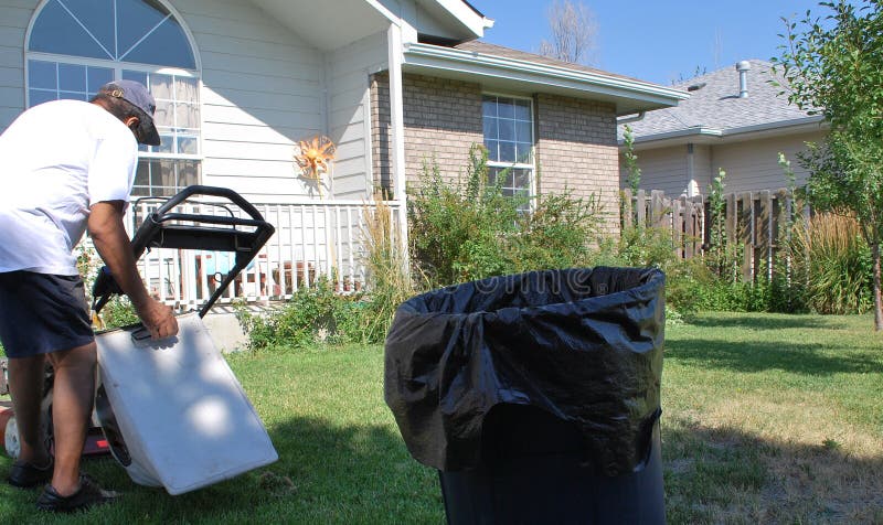 Man doing yardwork. stock image. Image of senior, male - 208343375