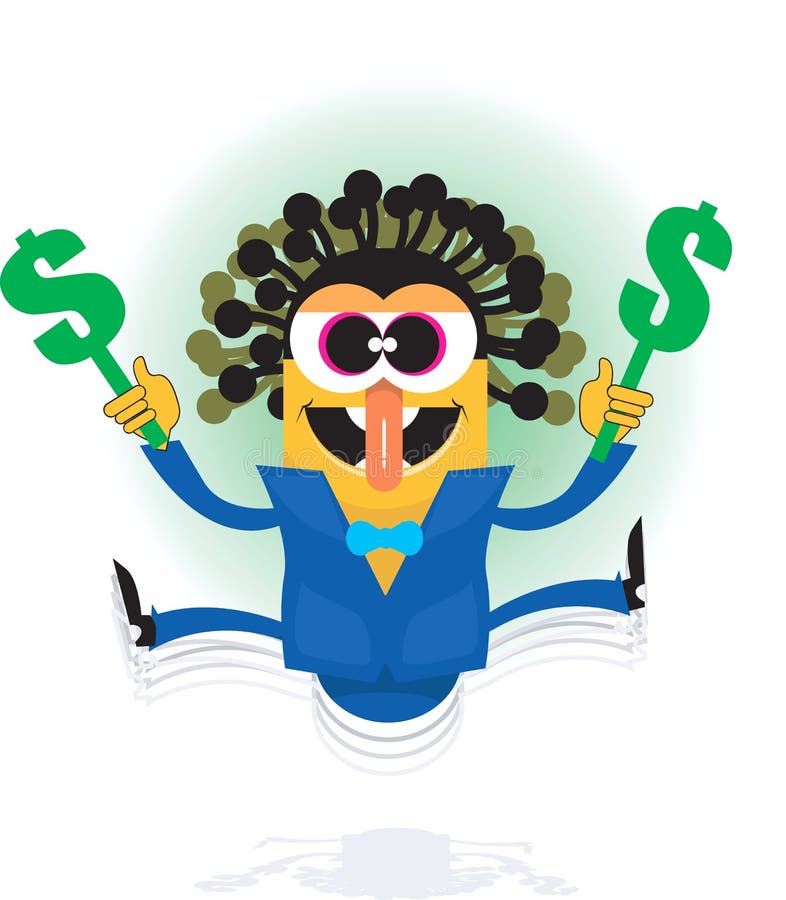 Man and dollar stock vector. Illustration of furious, colourful - 3775988