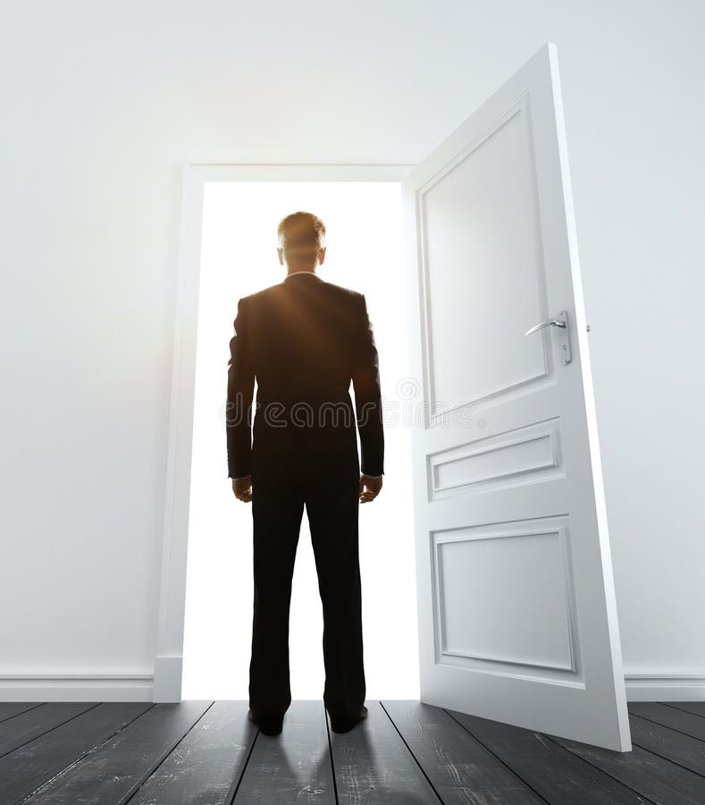 Man and door stock photo. Image of human, concept, open - 35068882