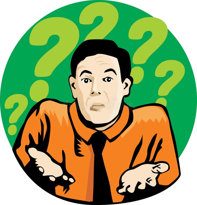 Man doubting stock vector. Illustration of confusion - 16501840