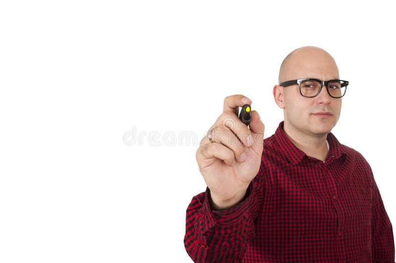 Man drawing stock image. Image of business, icon, happy - 28184641