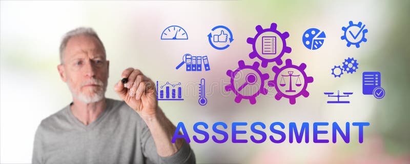 Man Drawing Assessment Concept Stock Image - Image of research ...